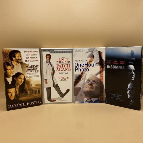 VHS | Media | Lot Of 4 Robin Williams Vhs Lot Good Will Hunting Patch ...